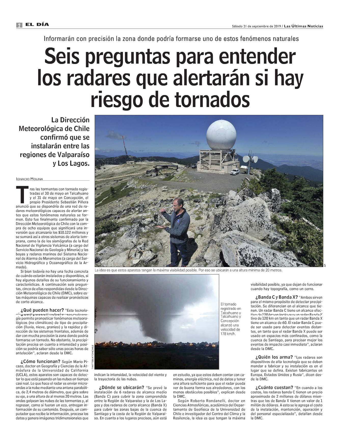 Seis preguntas para entender los radares que alertarán si hay riesgo de ...