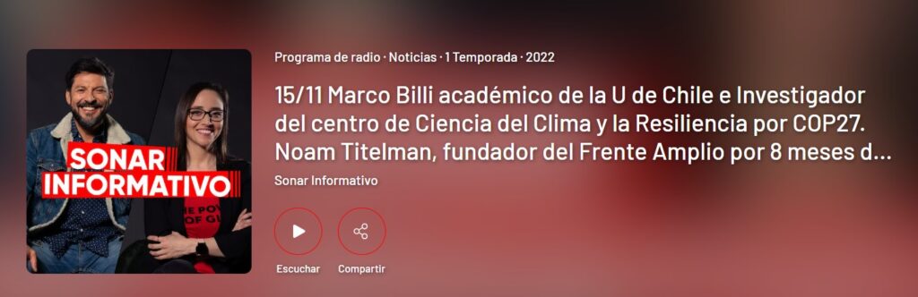 Marco Billi académico de la U de Chile e Investigador del centro de ...
